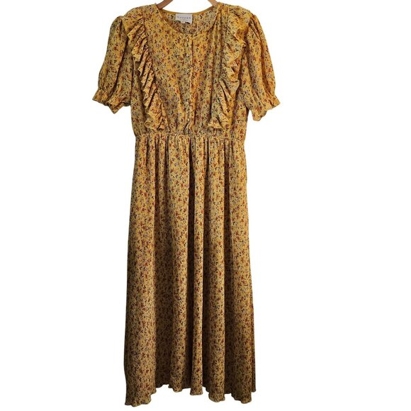 Hayden | Dresses | Vintageinspired Hayden Los Angeles Floral Ruffle ...